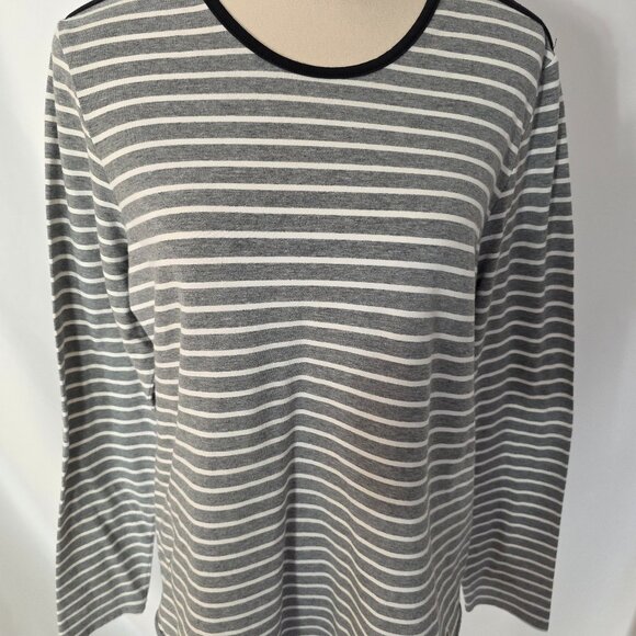 Nautica | Tops | Nautica Gray Wwhite Lines Size Xl T55 | Poshmark